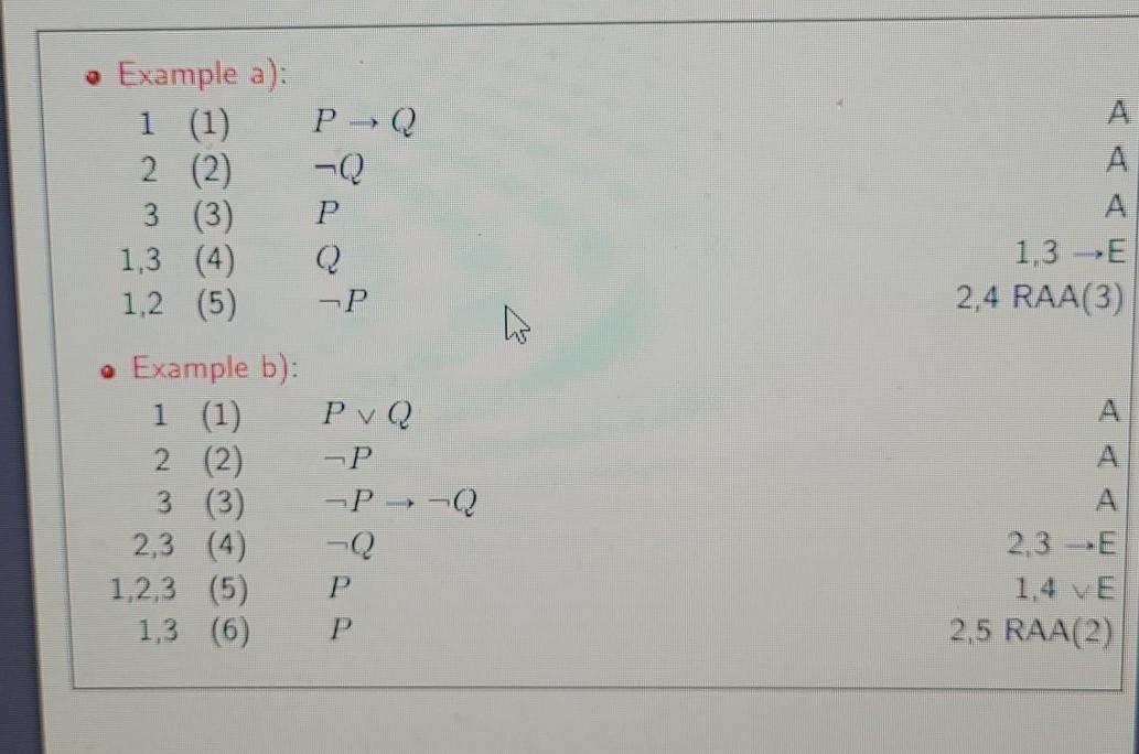 Solved natural deduction logic must can only use primitive | Chegg.com