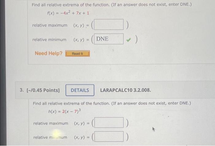Solved Find all relative extrema of the function. (If an | Chegg.com