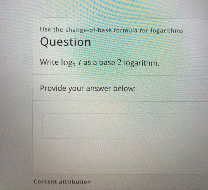 Solved Use the change-of-base formula for logarithms | Chegg.com
