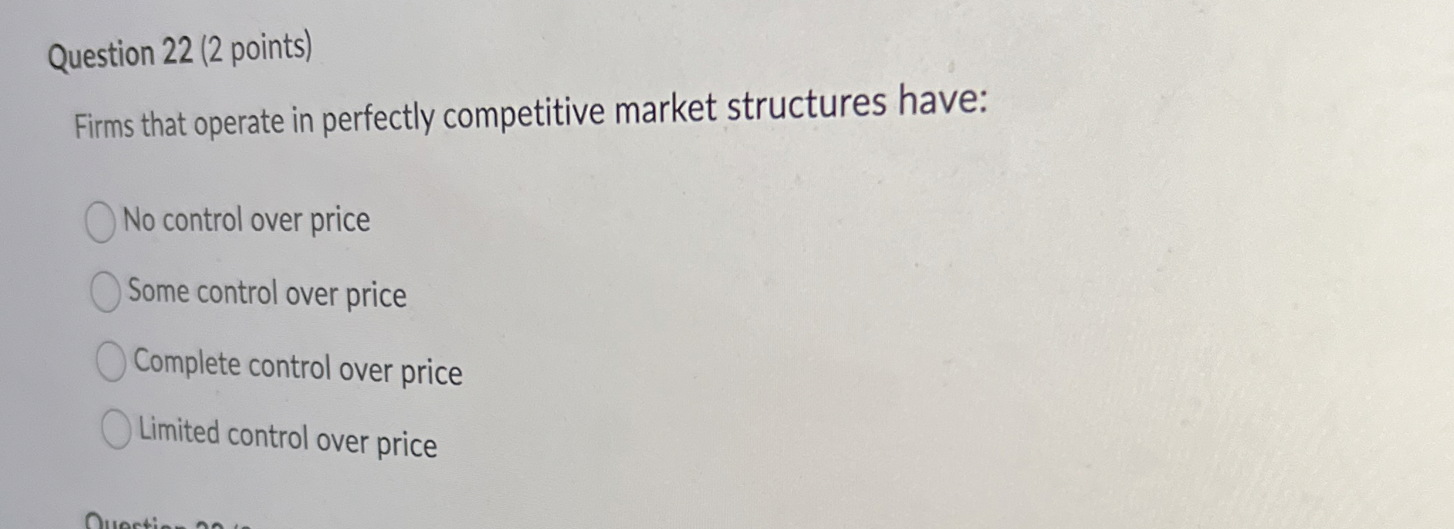 Solved Question 22 (2 ﻿points)Firms that operate in | Chegg.com