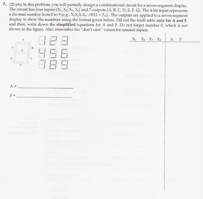 Solved (20pts) ﻿In this problem, you will partially design a | Chegg.com