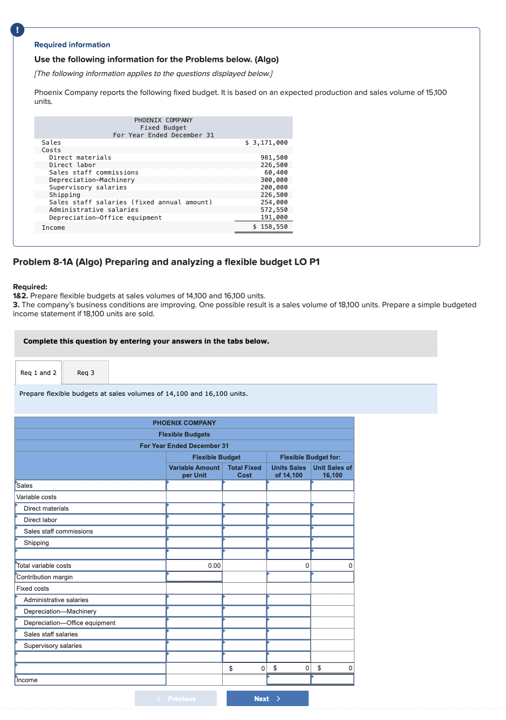 Solved Problem 8-1A (Algo) ﻿Preparing and analyzing a | Chegg.com