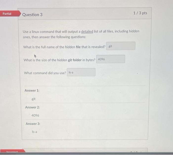Solved Use a linux command that will output a detailed list | Chegg.com