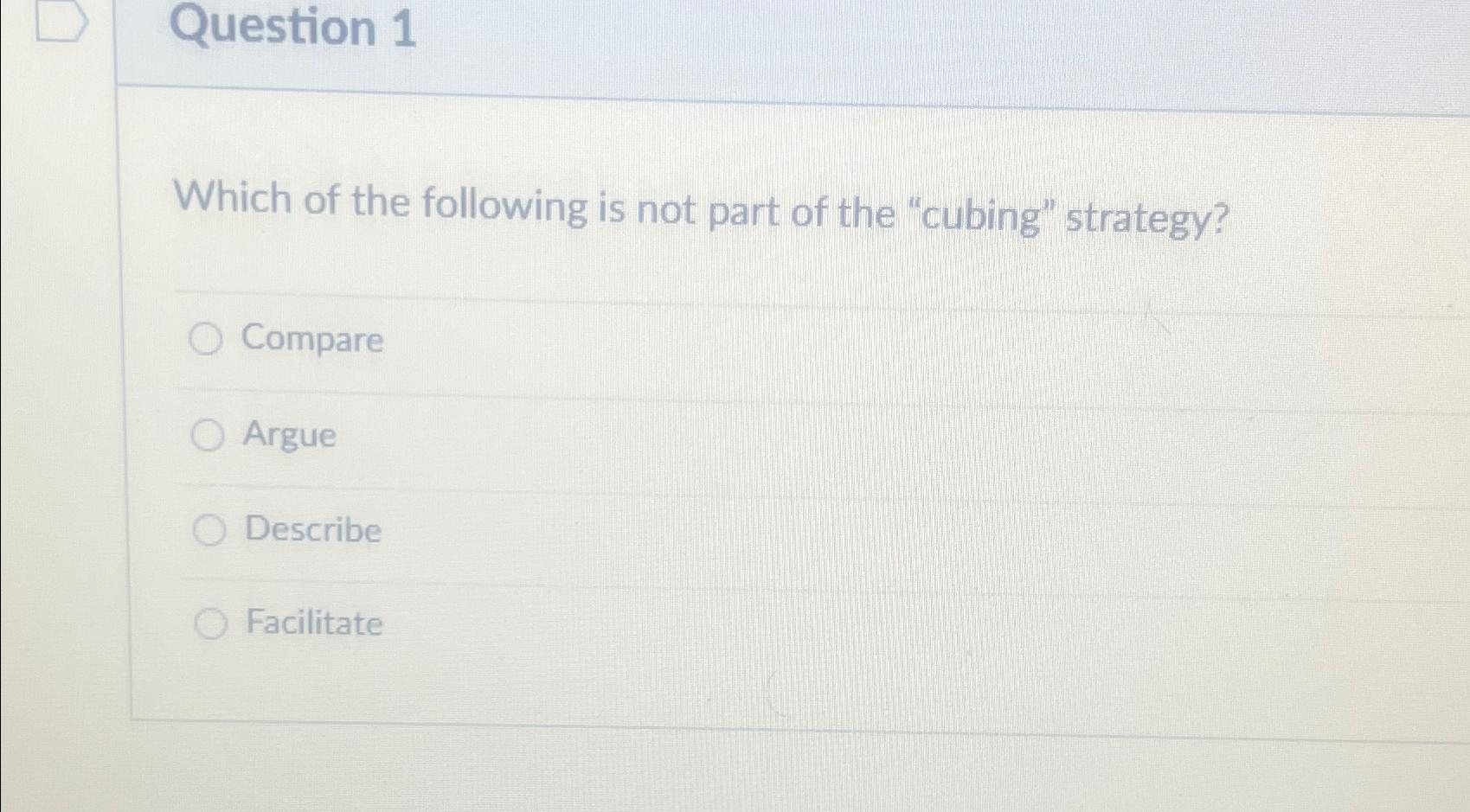 Solved Question 1Which of the following is not part of the | Chegg.com
