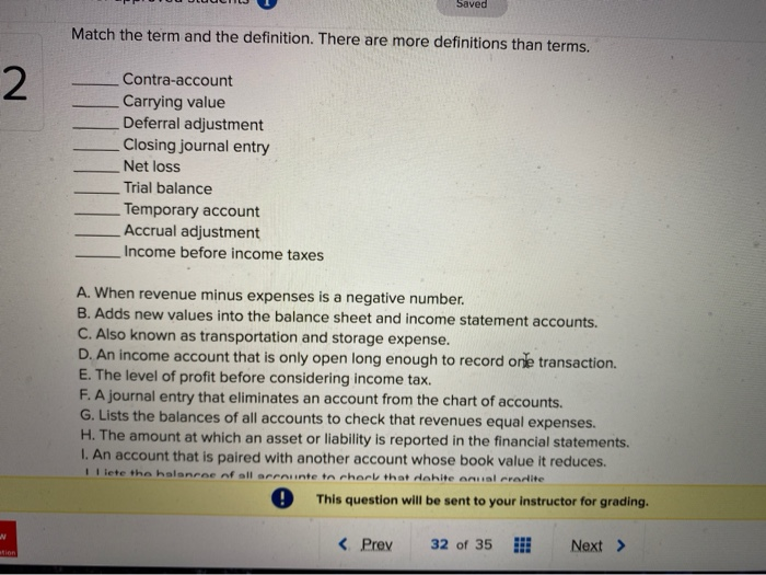 Solved LOUCH Saved Match the term and the definition. There | Chegg.com
