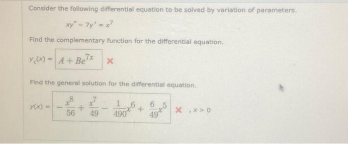 Solved Consider the following differential equation to be | Chegg.com