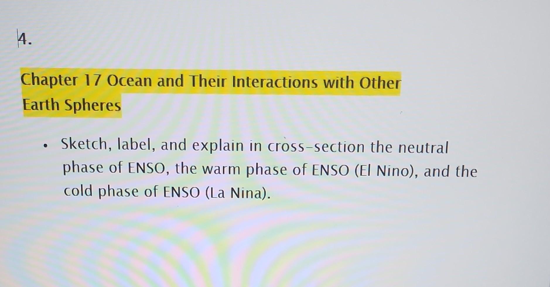 Solved Chapter 17 Ocean and Their Interactions with Other | Chegg.com