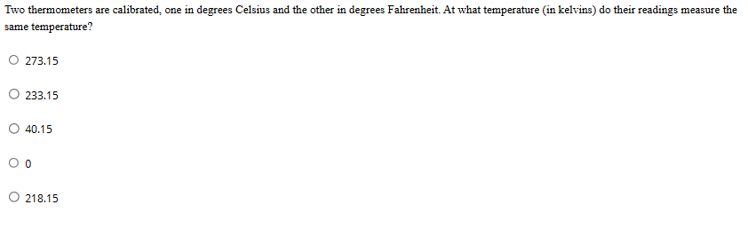 Solved Two thermometers are calibrated, one in degrees | Chegg.com