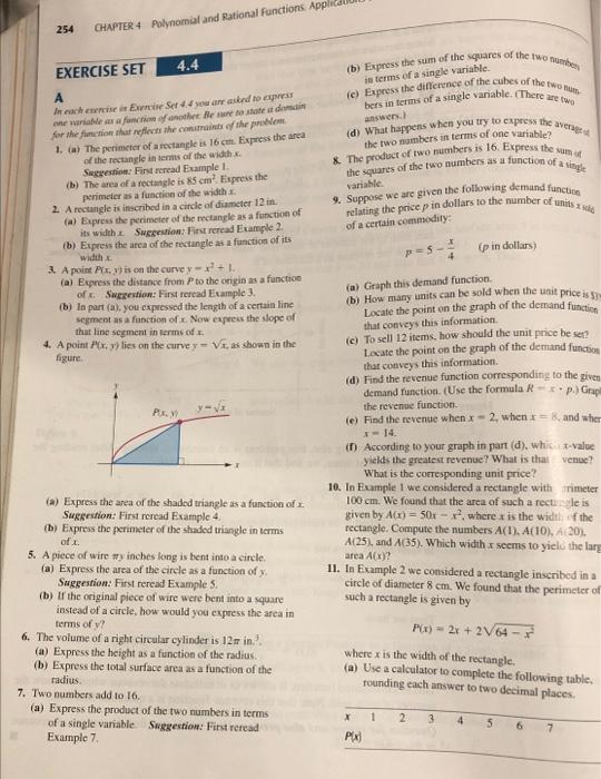 Solved 254 CHAPTER 4 Polynomial and Rational Functions Apple | Chegg.com