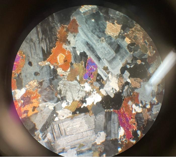 Describe the igneous rock hand sample below, along | Chegg.com