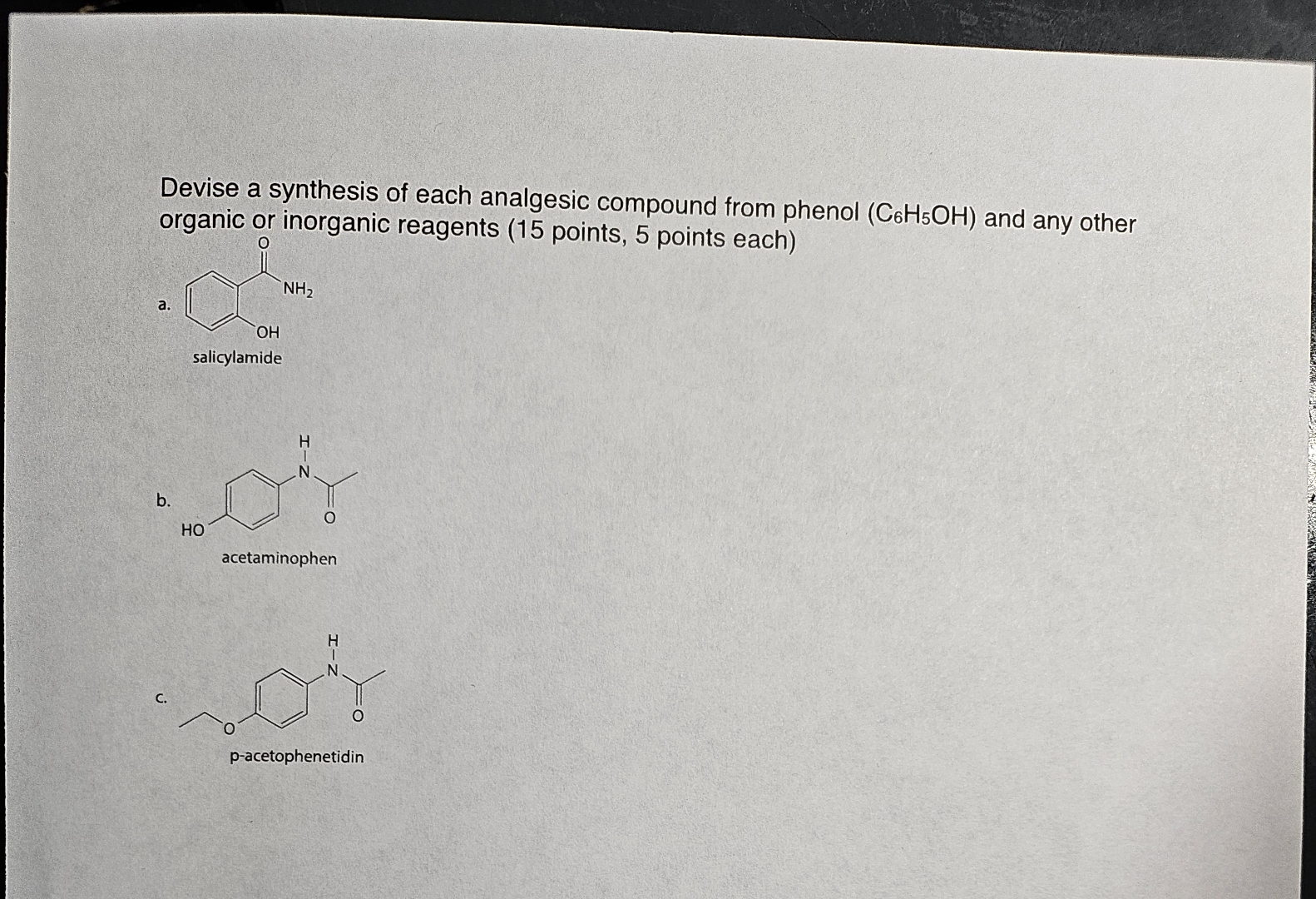Solved Devise a synthesis of each analgesic compound from | Chegg.com