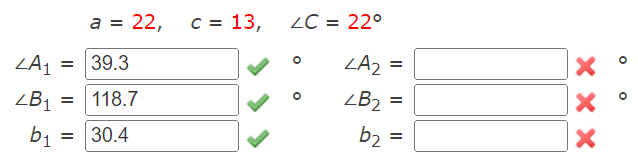 Solved Use the Law of Sines to solve for all possible | Chegg.com