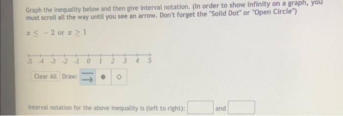 Solved Graph each inequality and then give interval | Chegg.com