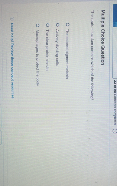 Solved 22 ﻿of 90 ﻿Concepts completed(i)Multiple Choice | Chegg.com