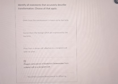 Solved Identify all statements that accurately | Chegg.com