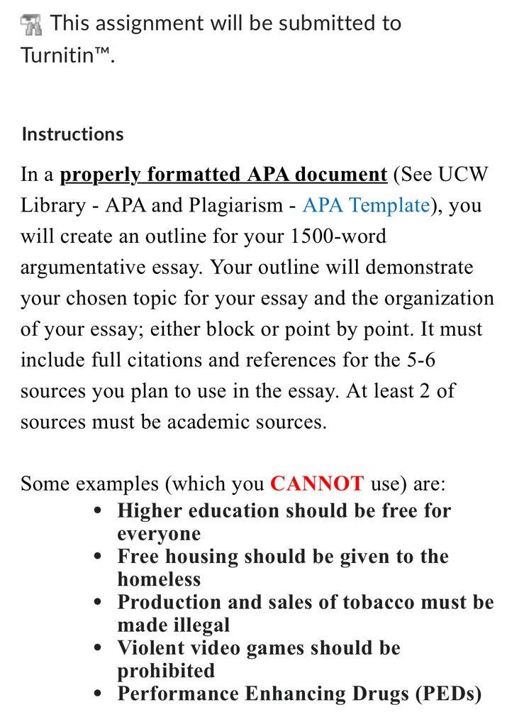 Solved This assignment will be submitted to Turnitin | Chegg.com