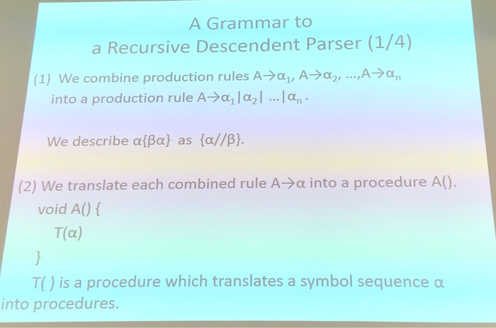 Solved Homework from Programming Language Processor class... | Chegg.com