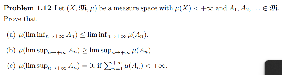 Solved Problem 1 12 ﻿let X M μ ﻿be A Measure Space With