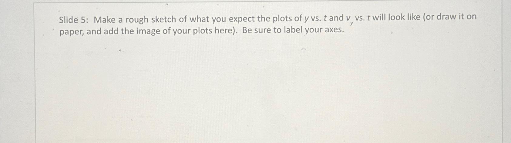 Solved Slide 5: Make a rough sketch of what you expect the | Chegg.com