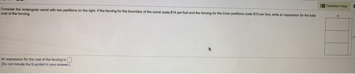 Solved Consider a rectangular corral with a partition down | Chegg.com