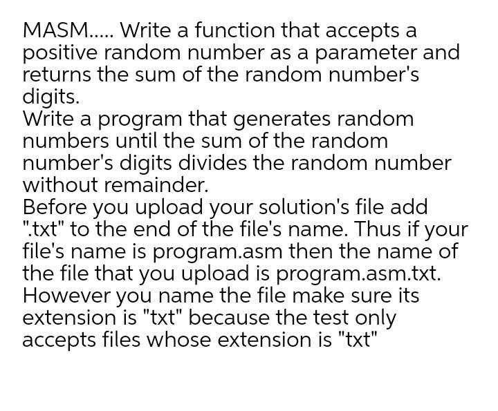 Solved Masm Write A Function That Accepts A Positive