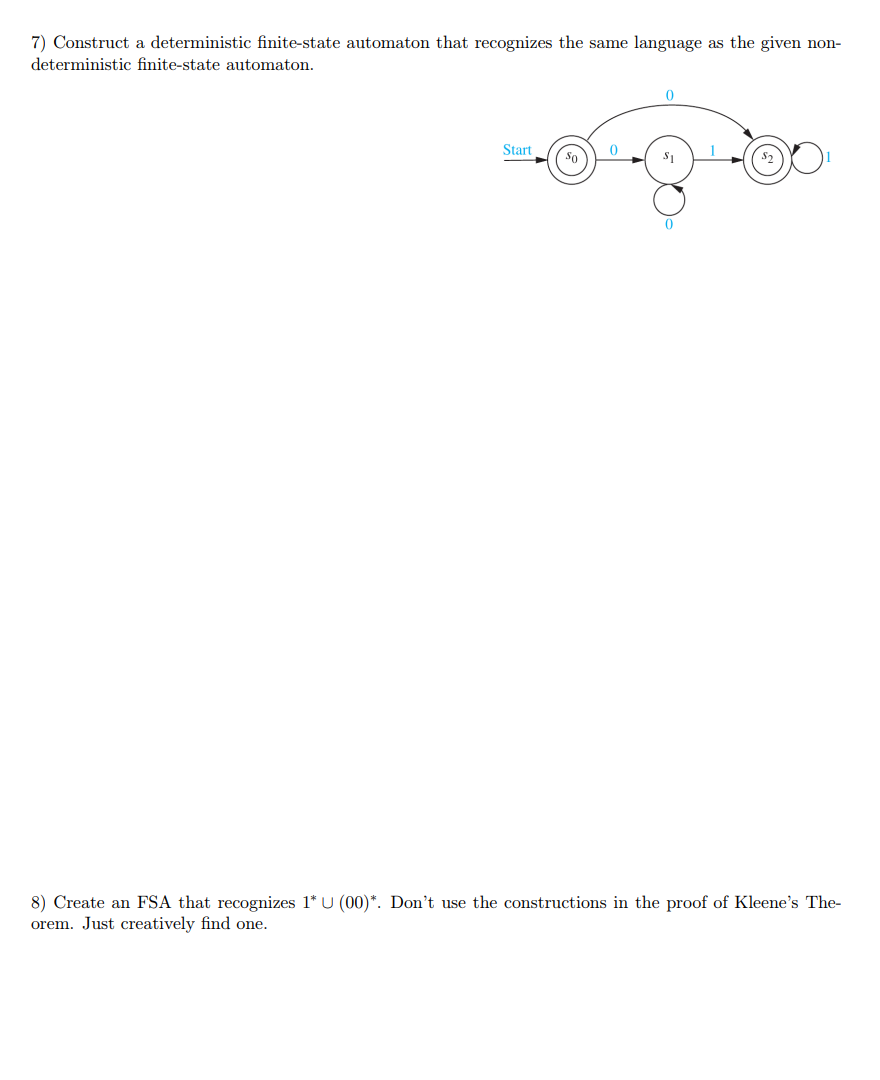 Solved Construct a deterministic finite-state automaton that | Chegg.com