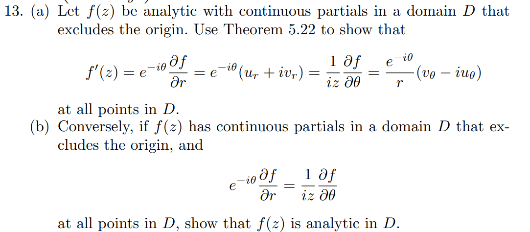 Solved Complex Analysis Question /// (a) ﻿Let f(z) ﻿be | Chegg.com