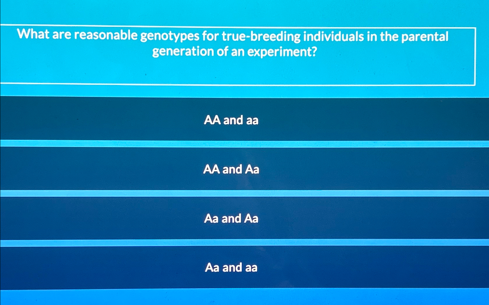 Solved What are reasonable genotypes for true-breeding | Chegg.com