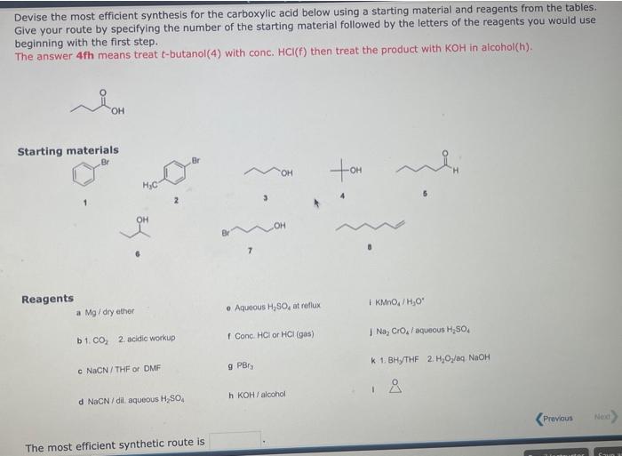 Solved Devise the most efficient synthesis for the | Chegg.com