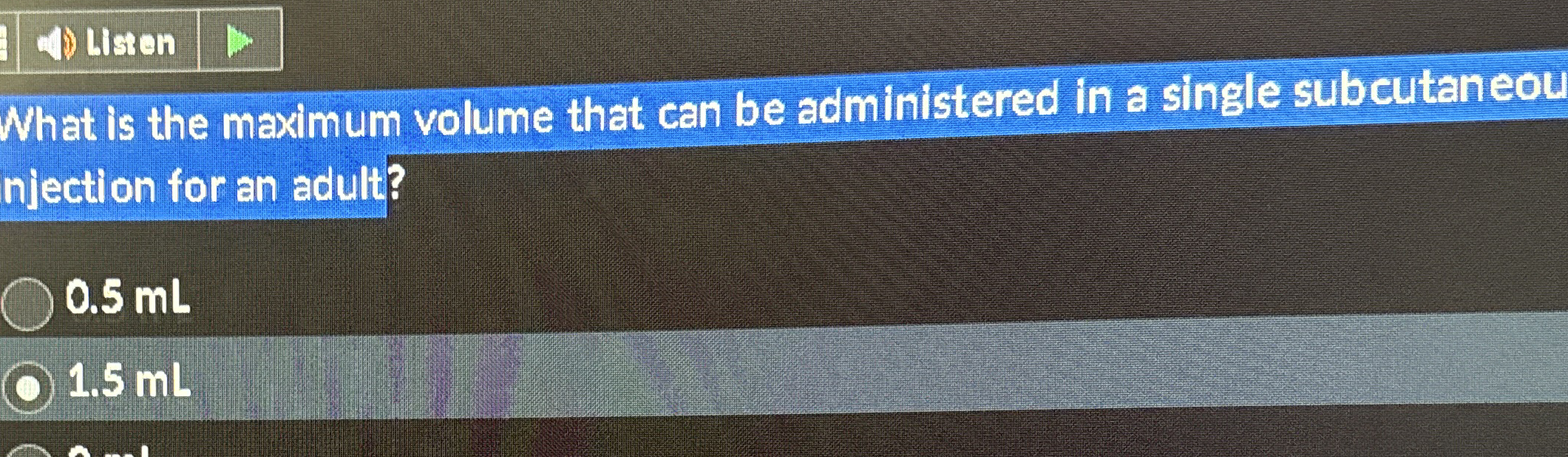 Solved What is the maximum volume that can be administered | Chegg.com