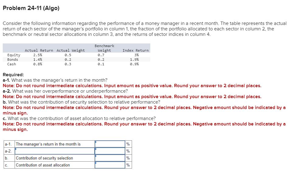 Solved Problem 24-11 (Algo)Consider the following | Chegg.com