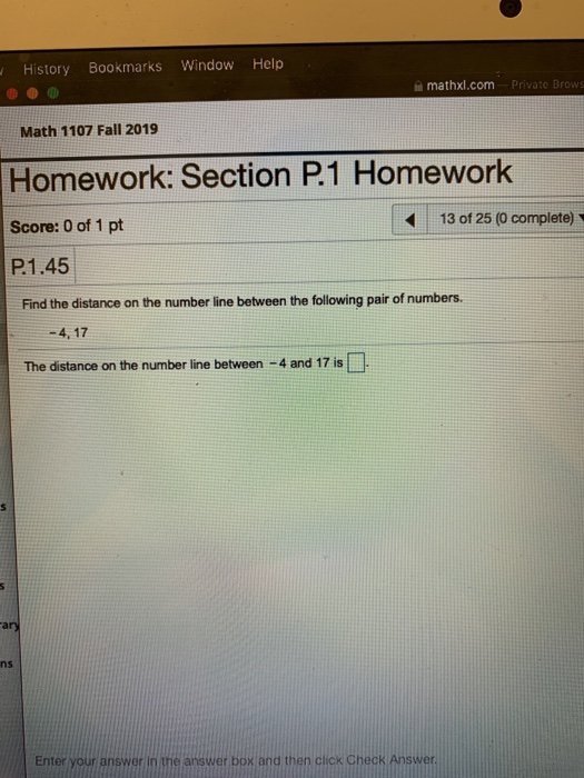 Solved View History Bookmarks Window Help mathxl.com Private | Chegg.com