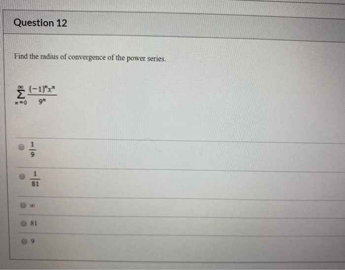 Solved Question 10 Find a geometric power series for the | Chegg.com