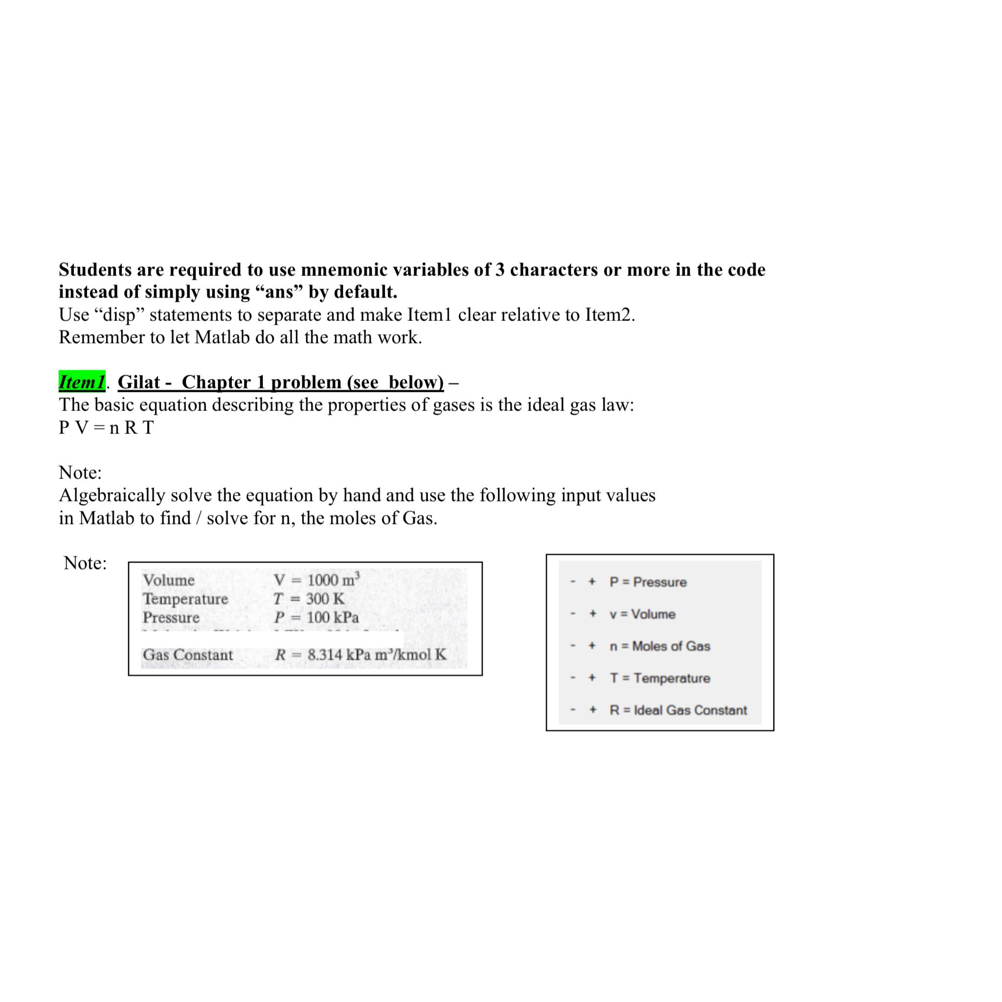 Solved Students are required to use mnemonic variables of 3 | Chegg.com