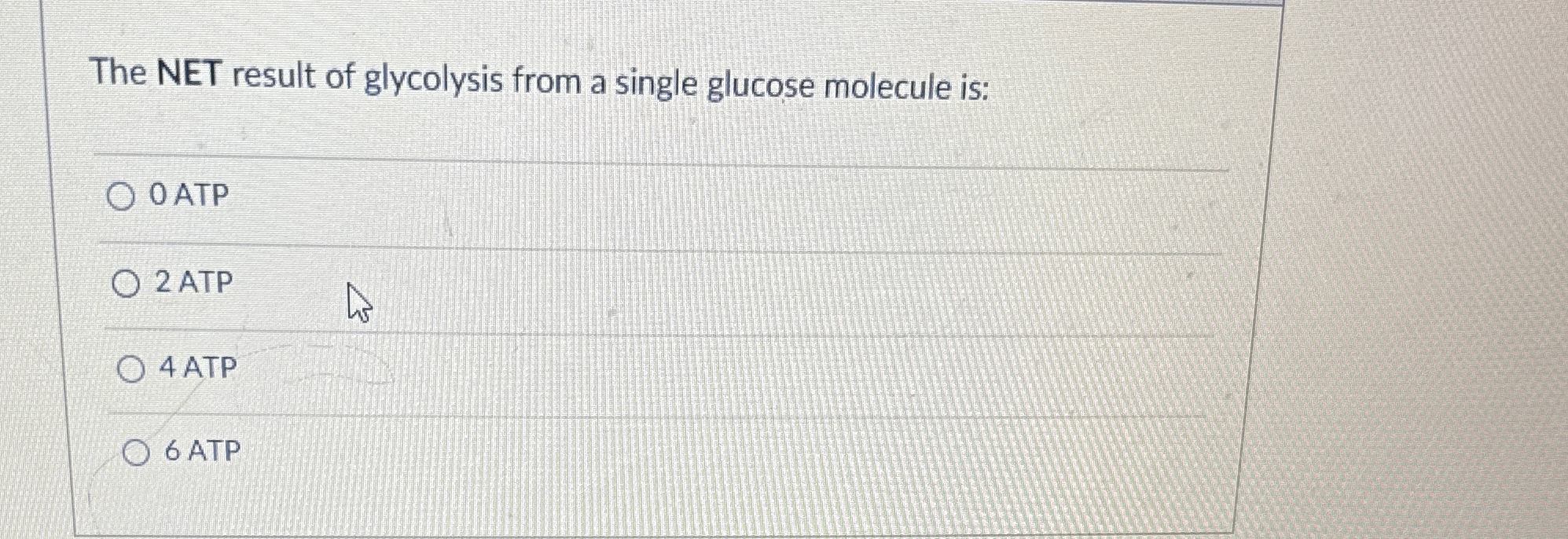 Solved The NET result of glycolysis from a single glucose | Chegg.com