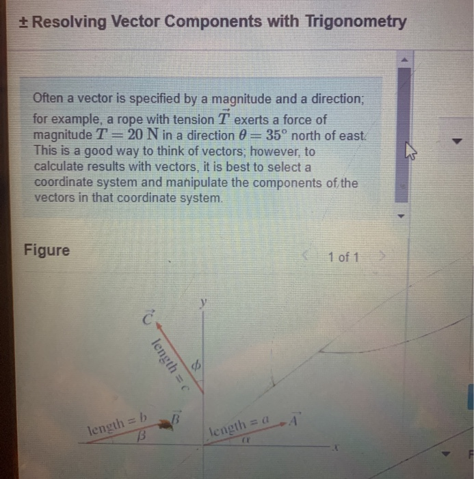 Solved Part A Find the components of the vector | Chegg.com