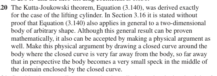 Solved 20 ﻿the Kutta Joukowski Theorem Equation 3 140