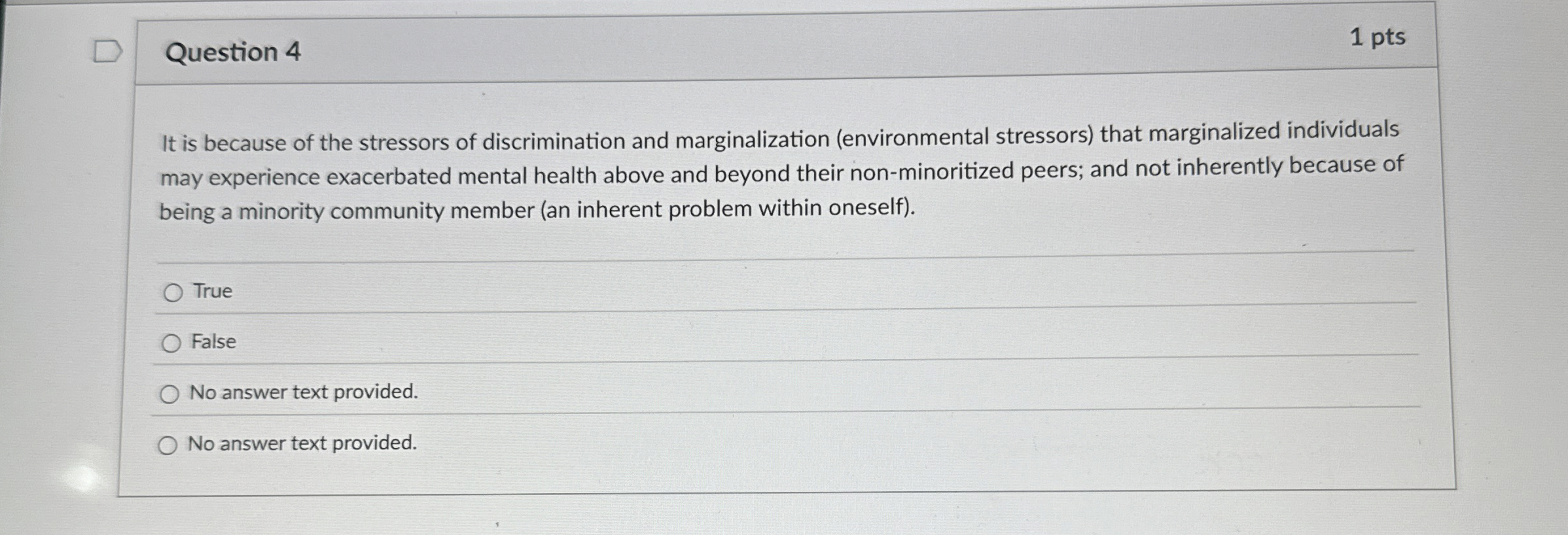 Solved Question 41 ﻿ptsIt is because of the stressors of | Chegg.com