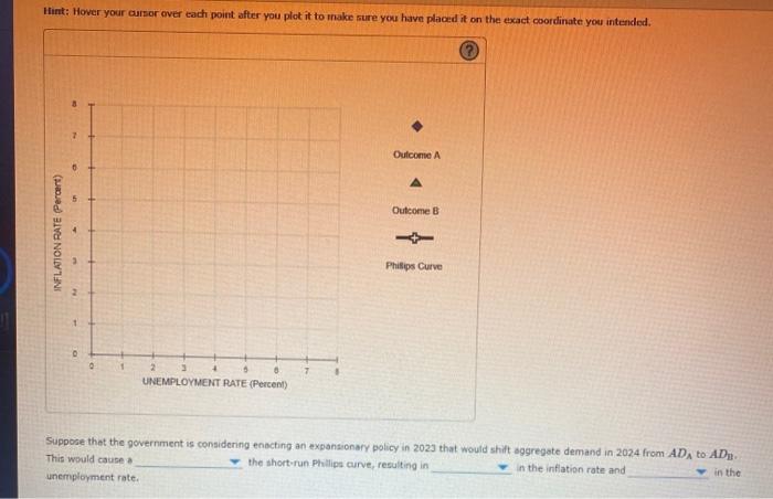 Solved In the year 2023, aggregate demand and aggregate | Chegg.com