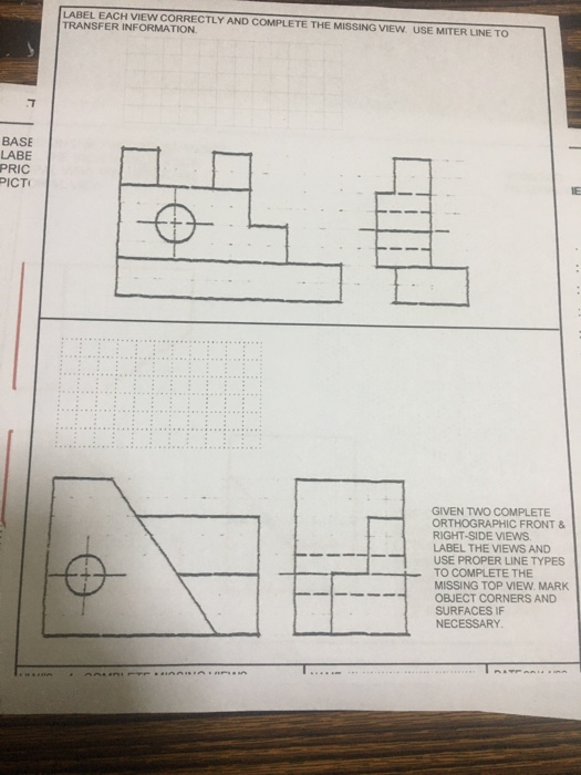 Solved LABEL EACH VIEW CORRECTLY AND COMPLETE THE MISSING | Chegg.com