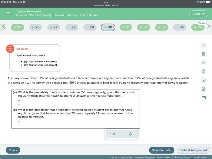 Solved Incorrect Your answer is incorrect. - (a): Your | Chegg.com Solved Incorrect Your answer is incorrect. - (a): Your | Chegg.com