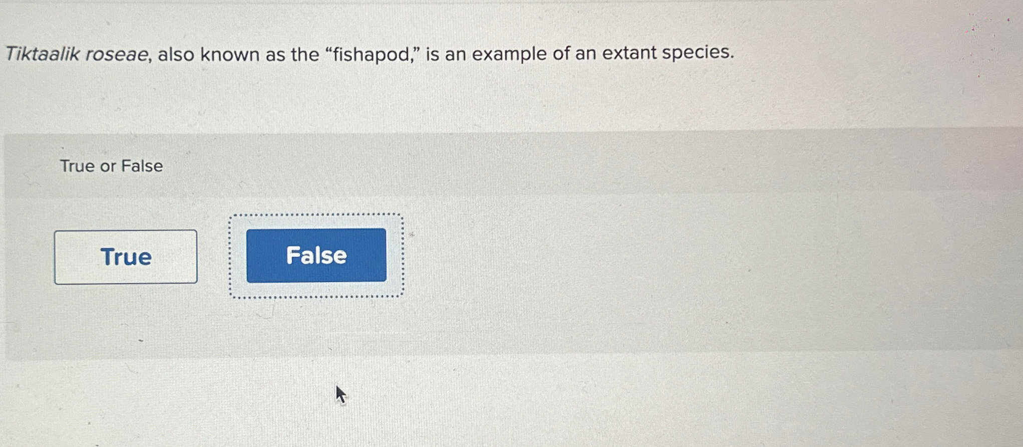 Solved Tiktaalik roseae, also known as the "fishapod," is an | Chegg.com