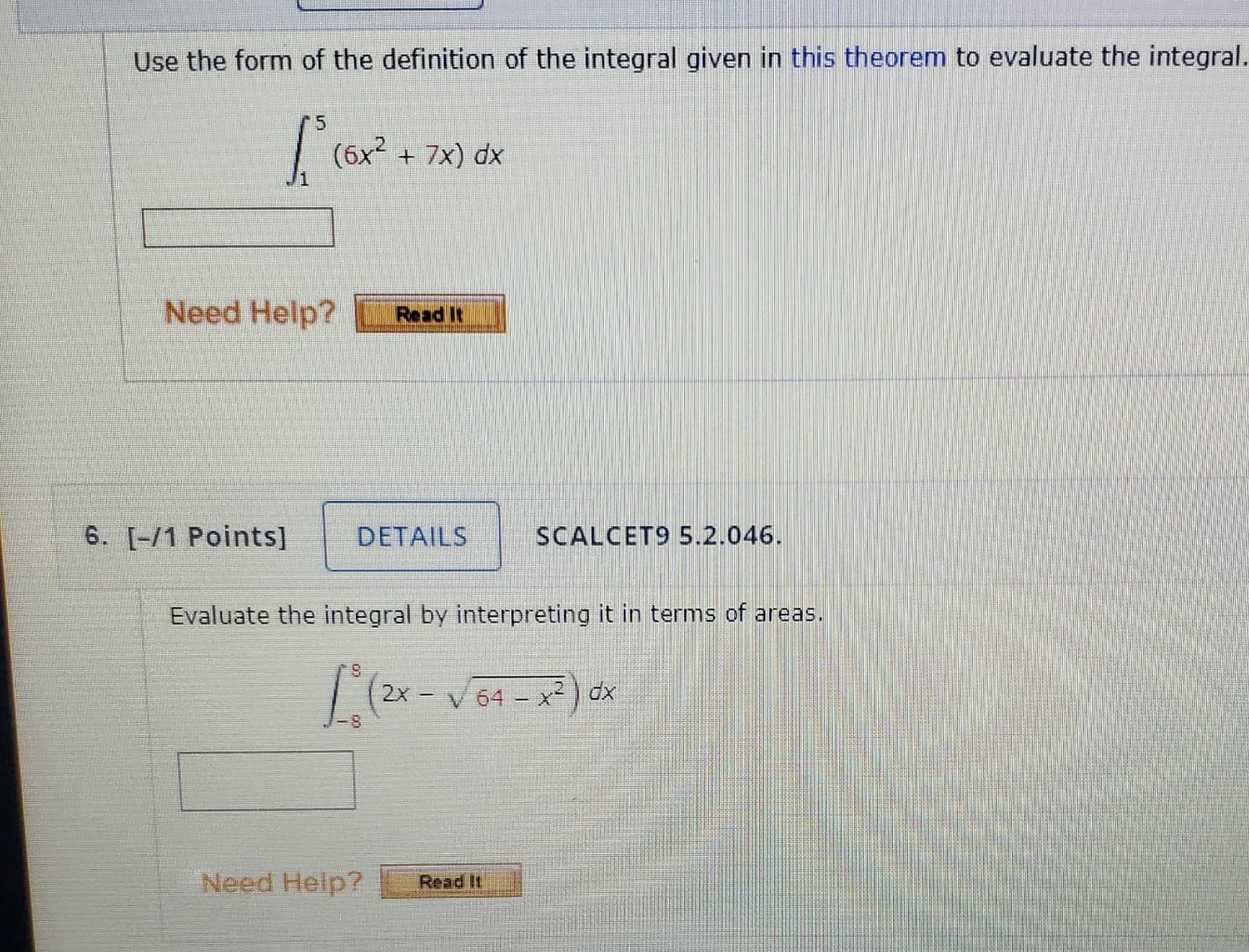 Solved Use the form of the definition of the integral given | Chegg.com