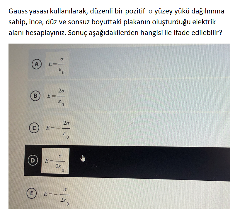 Solved Gauss yasası kullanılarak, ﻿düzenli bir pozitif | Chegg.com