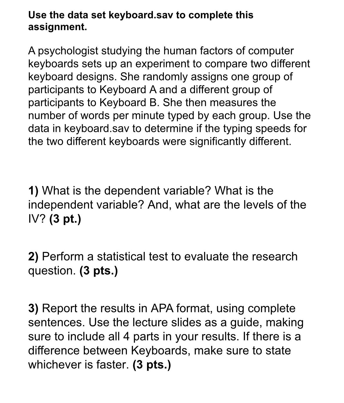 Solved Assignment 5 ﻿Conducting and Interpreting an | Chegg.com