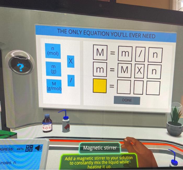 Solved Calculate the number of moles, n. THE ONLY EQUATION | Chegg.com