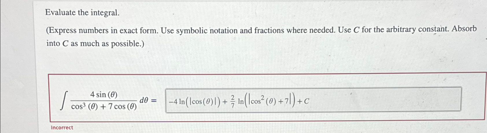 Solved Evaluate the integral.(Express numbers in exact form. | Chegg.com