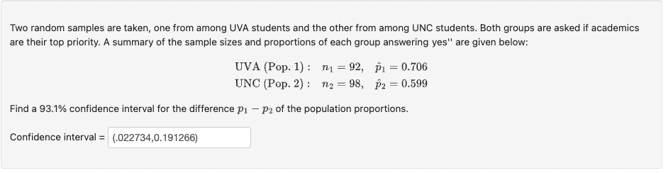 Solved Two random samples are taken, one from among UVA | Chegg.com