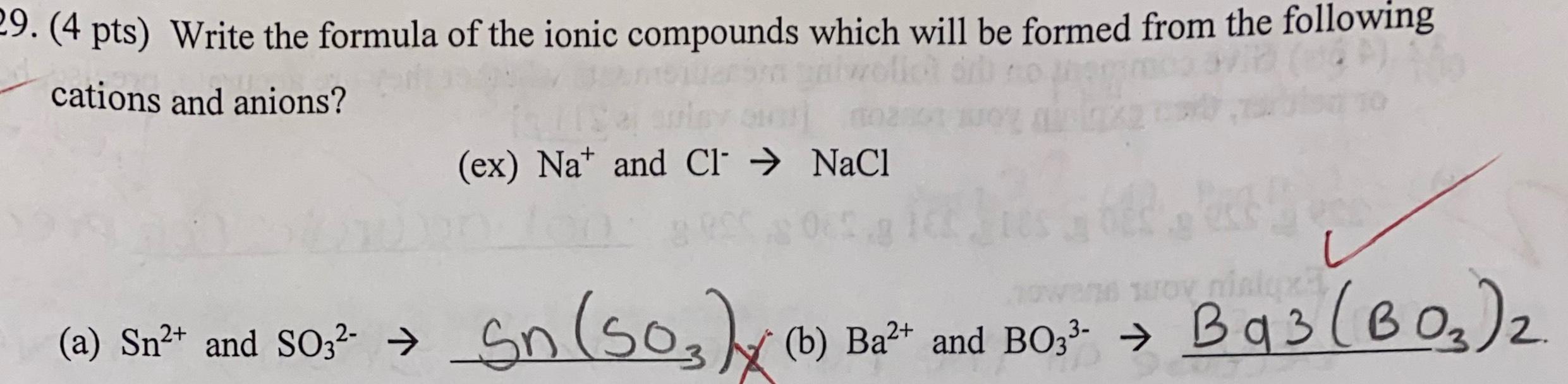 Solved (4 ﻿pts) ﻿Write the formula of the ionic compounds | Chegg.com