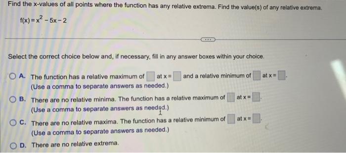 Solved Find the x-values of all points where the function | Chegg.com